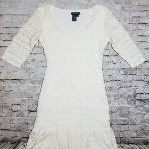 Max Edition | Dresses | Max Edition Lace Ruffle Dress Womens Size ...